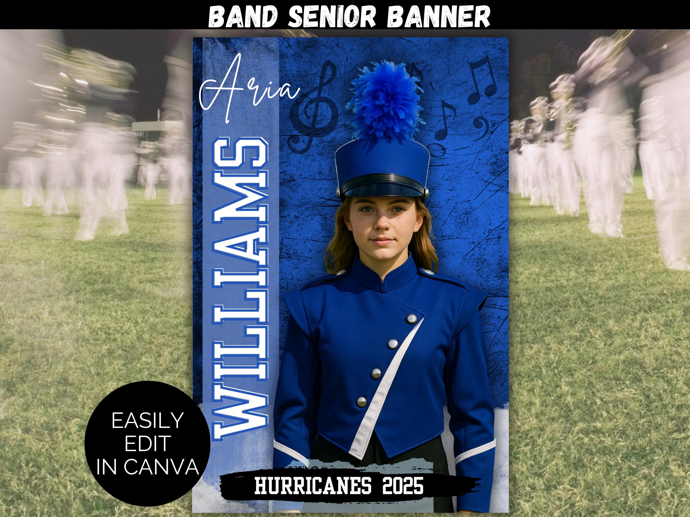 Editable Senior Marching Band Banner Template, Custom Marching Band ...