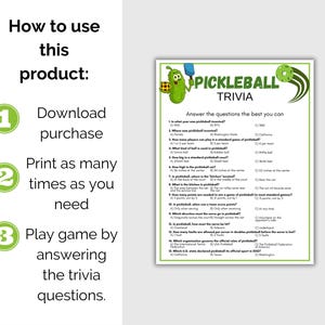 Pickleball Trivia Game, Pickleball Quiz, Pickleball Party Activity ...