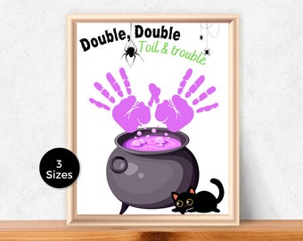 Halloween Handprint Craft Bundle, Halloween Handprint Art, Fun ...