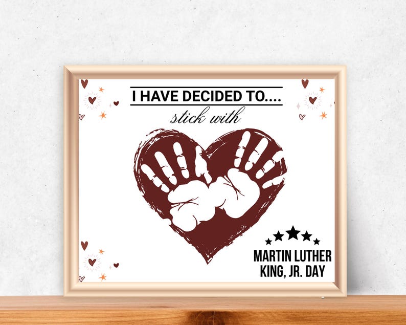 MLK Day Handprint Art Bundle, Martin Luther King Day Handprint Craft ...