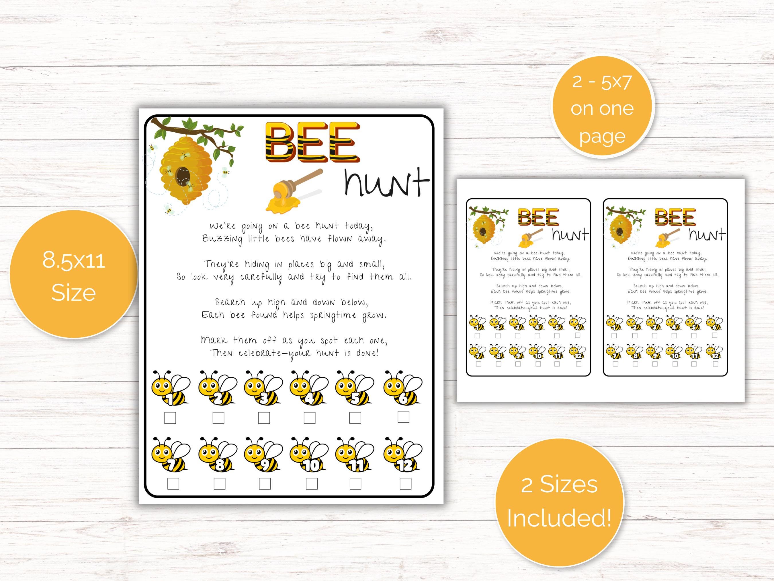 Bee Scavenger Hunt for Kids, Printable Bee Themed Activity for Kids ...