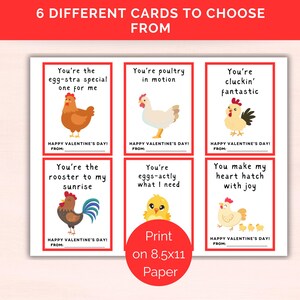 Funny Chicken Valentine Cards, 6 Printable Chicken Valentines ...