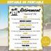 Editable Retirement Survival Kit Gift Tag, Happy Retirement Party Gift ...