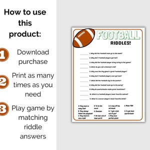 Football Jokes, Football Riddles, Printable Football Party Game ...