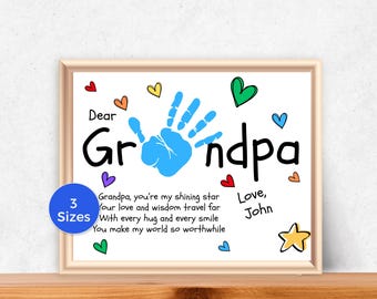 Dear Grandma Handprint Art, Grandparents Day Handprint Craft for ...