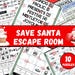 Save Santa Escape Room Game, Printable Christmas Escape Room Kit, DIY ...
