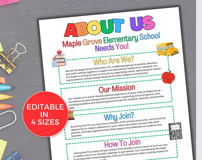 Why Join PTA Flyer Why Join PTO Flyer Editable Pto Template Pta ...