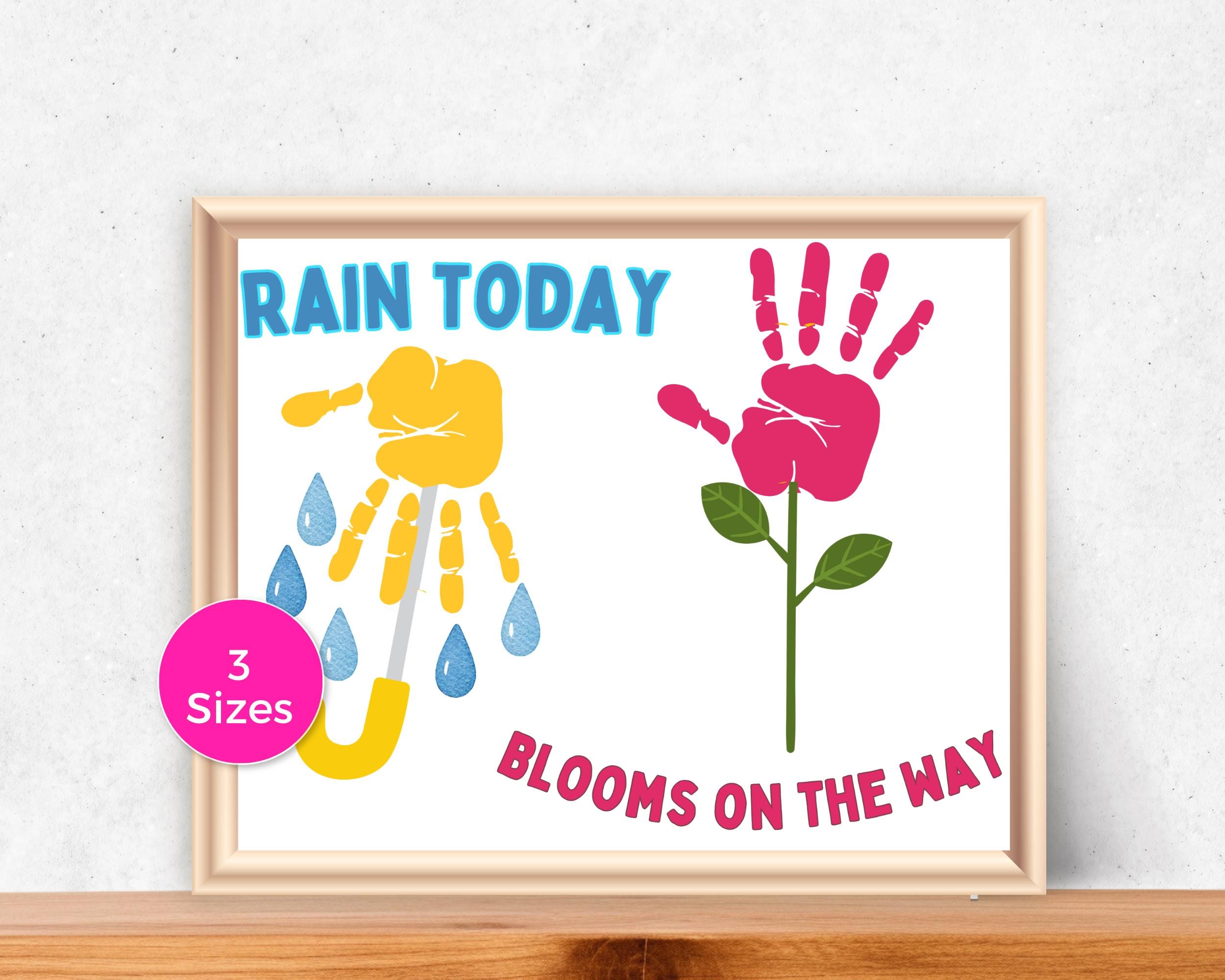 Spring Flowers Handprint Art, Spring Handprint Craft for Toddlers ...