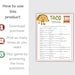 Taco Trivia Game, Taco Quiz, Printable Mexican Fiesta Game, Cinco De ...