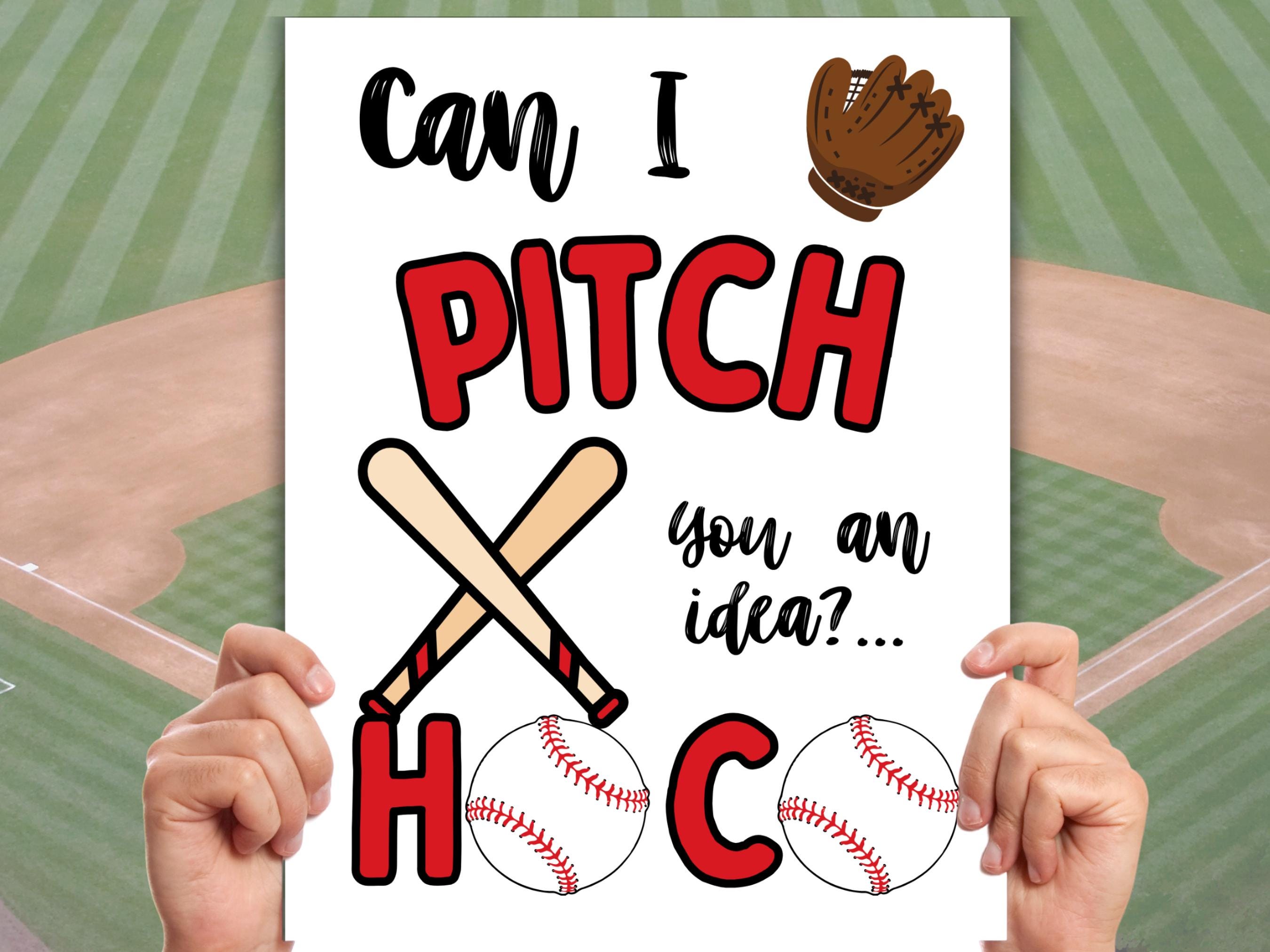 Editable Baseball Homecoming Proposal Sign, Printable HOCO Poster ...
