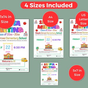 EDITABLE PTO PTA First Meeting Flyer Template, Pto/pta Information ...