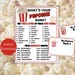 Popcorn Trivia Game, Popcorn Bar Activity, Popcorn Bar Baby Shower ...
