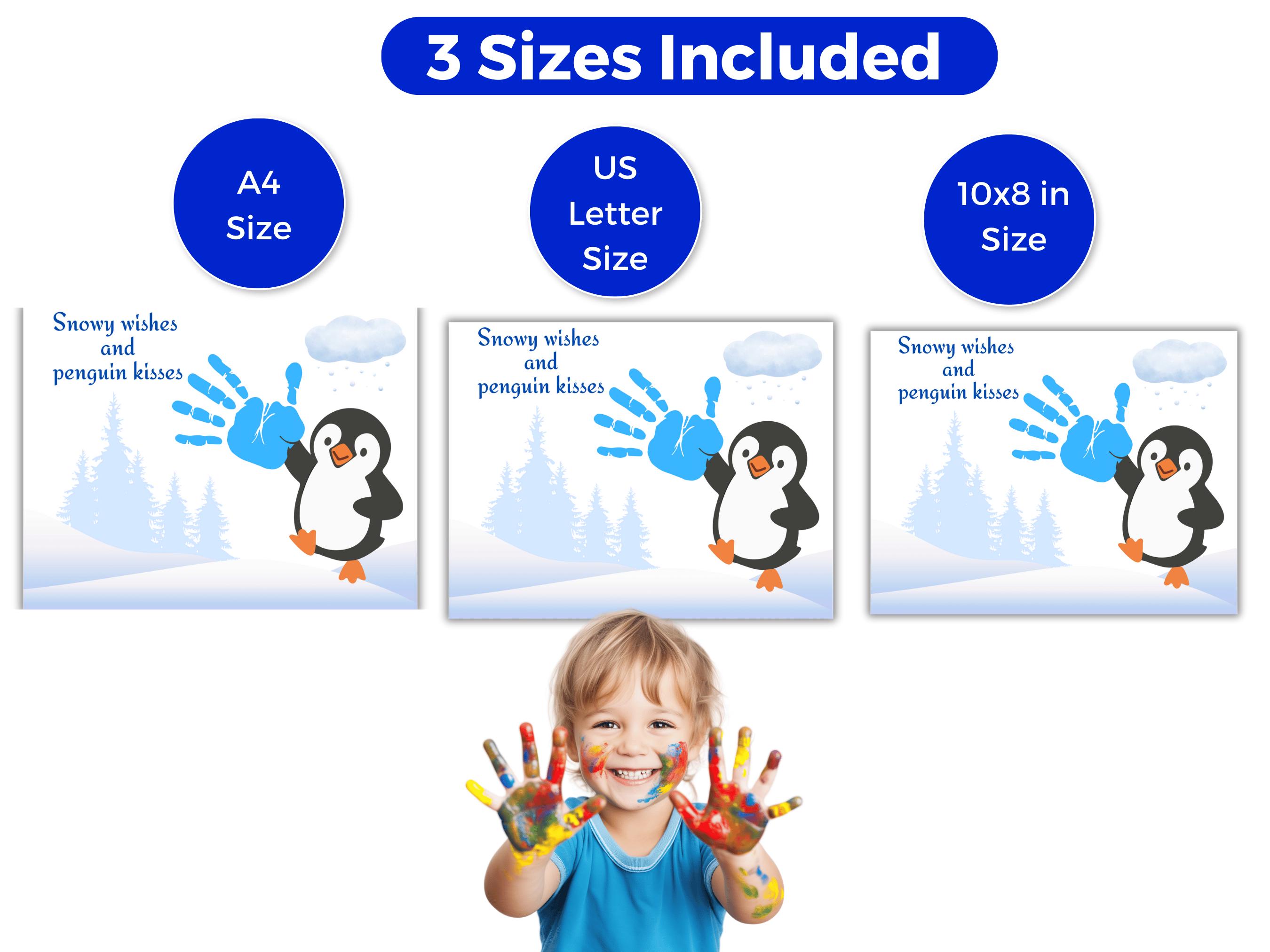 Penguin Handprint Art, Winter Handprint Craft for Toddlers, Preschool ...
