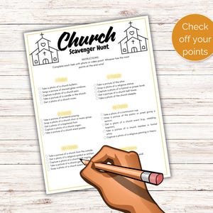 Church Scavenger Hunt, Printable Church Photo Scavenger Hunt, Sunday ...