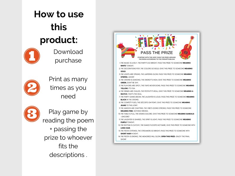 Fiesta Pass the Prize, Printable Fiesta Pass the Parcel Game, Fiesta ...