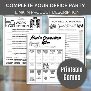 Office Trivia Game, Coworker Quiz, Printable Office Team Building Games ...