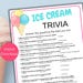 Ice Cream Trivia Game, Printable Ice Cream Quiz, Ice Cream Party Game ...