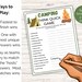Camping Think Quick, Camping Printable Game, Camping Activity for Kids ...