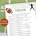 Football Trivia Game, Football Quiz, Printable American Football Game ...