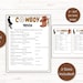 Cowboy Trivia Game, Printable Cowboy Trivia, Cowboy Quiz, Cowboy Party ...