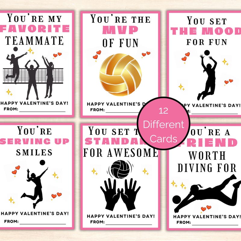 Volleyball Valentine - Etsy