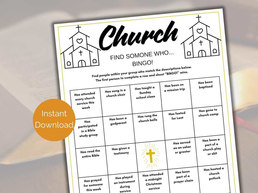 Church Find Someone Who Game, Church Mix and Mingle, Printable ...
