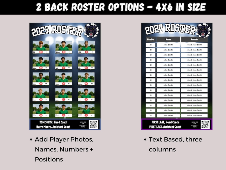 Editable Soccer Team Roster Template, Custom Soccer Lanyard Team Player ...