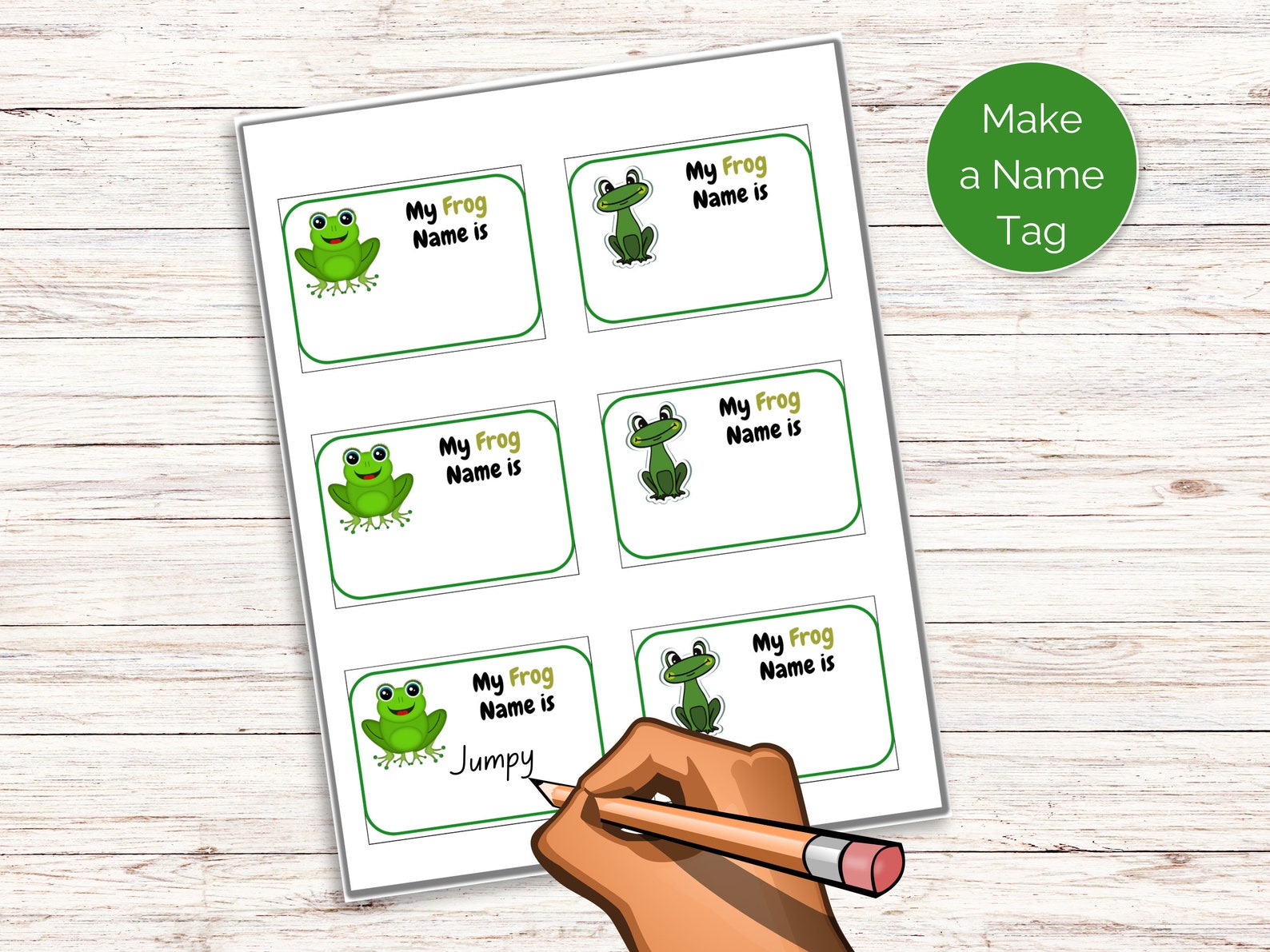 What's Your Frog Name Game + Name Tags, Frog Birthday Party Idea, Frog ...