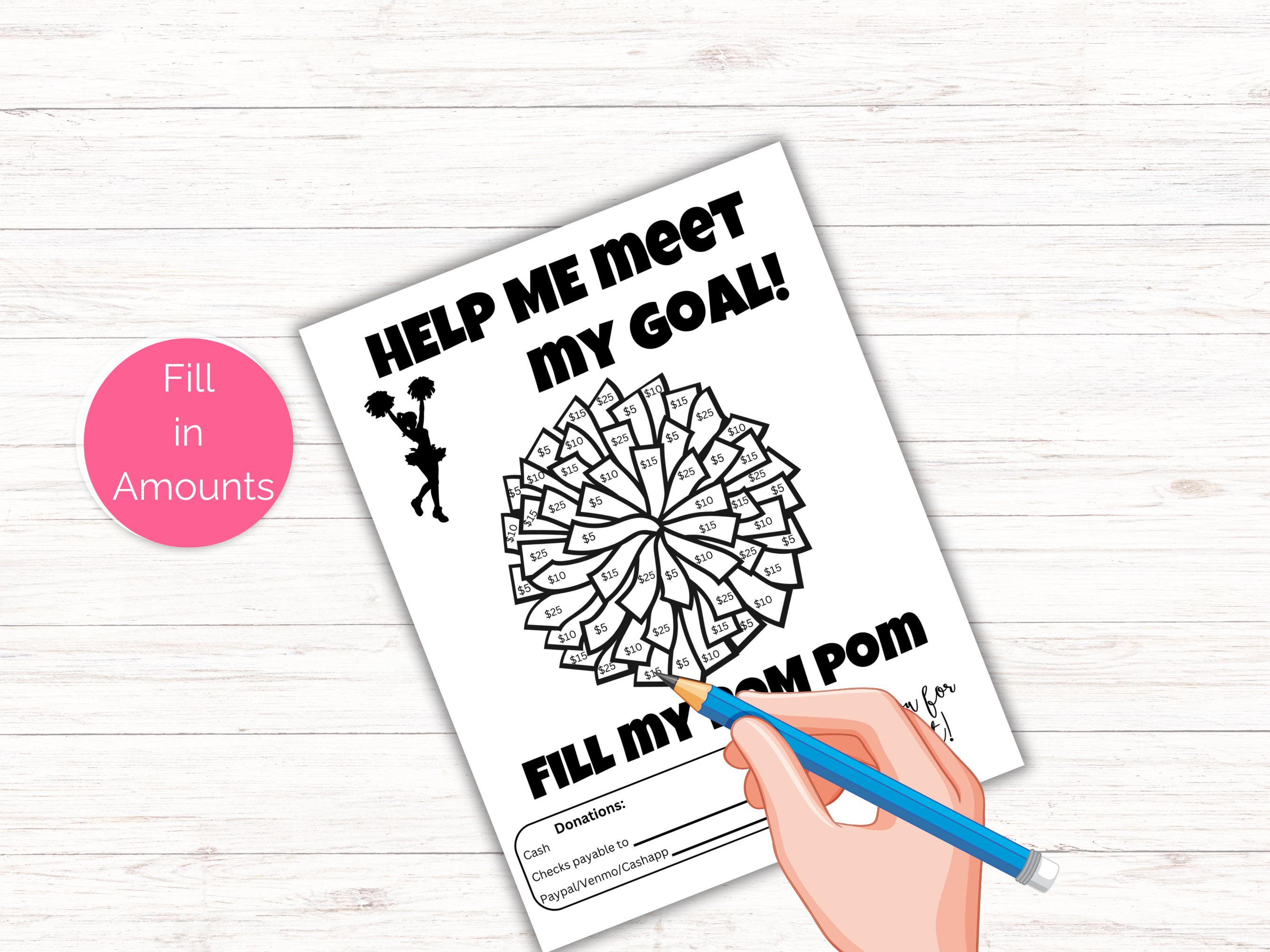 Fill My Pom Pom Fundraiser Template, Cheerleading Fundraiser Flyer ...
