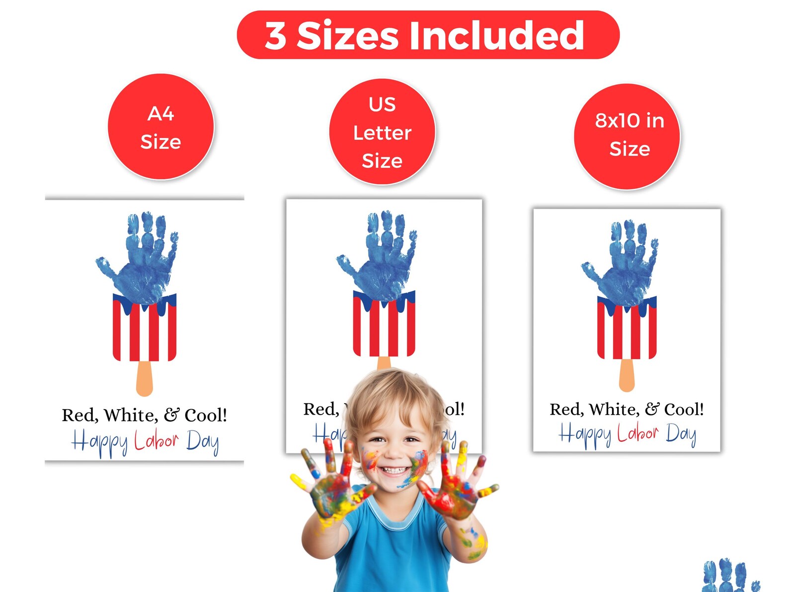 Labor Day Popsicle Handprint Art, Labor Day Handprint Craft for ...