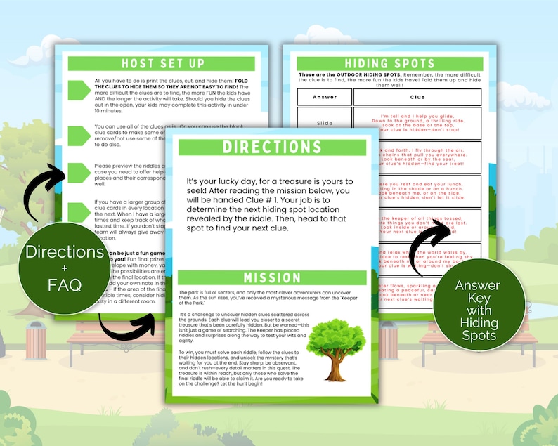 Park Scavenger Hunt, Printable Playground Scavenger Hunt, Birthday ...
