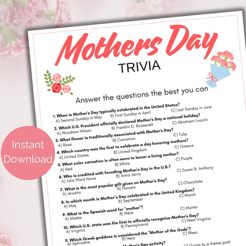 Mothers Day Printable - Etsy