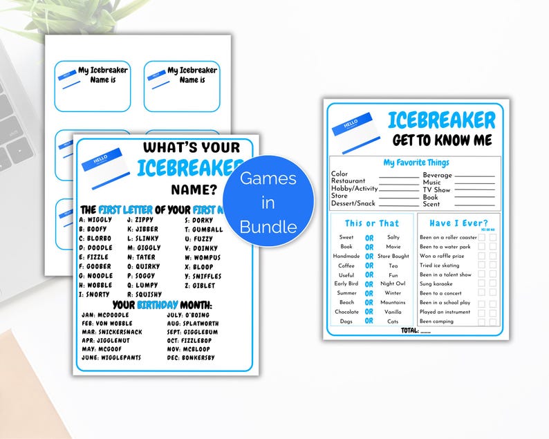 Icebreaker Game Bundle, 14 Printable Ice Breaker Games, Icebreaker ...