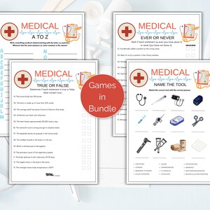 Medical Game Bundle, 15 Printable Medical Games, Nursing Games ...