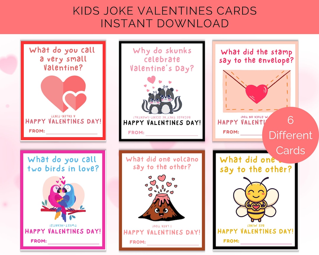 Joke Valentines Day Cards Printable, Kids Funny Valentines Day Cards ...