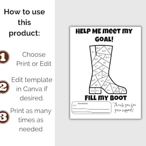 Editable Fill My Boot Fundraiser Template, Drill Team Fundraiser Flyer ...