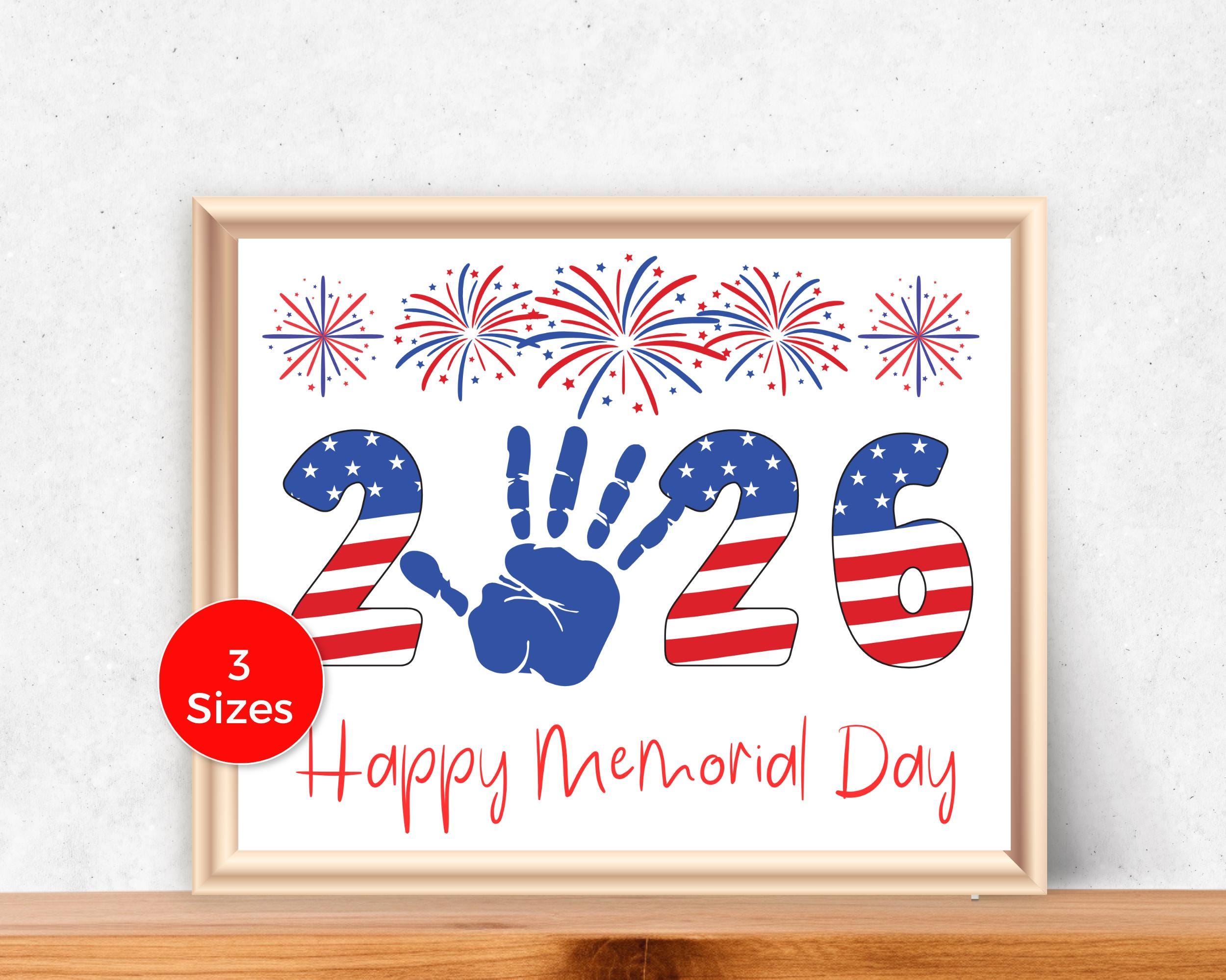 Memorial Day 2026 Handprint Art, Memorial Day Handprint Craft for ...