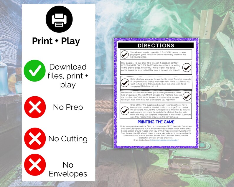 Witch Escape Room for Kids, Printable Escape Room Kit, Halloween Party ...