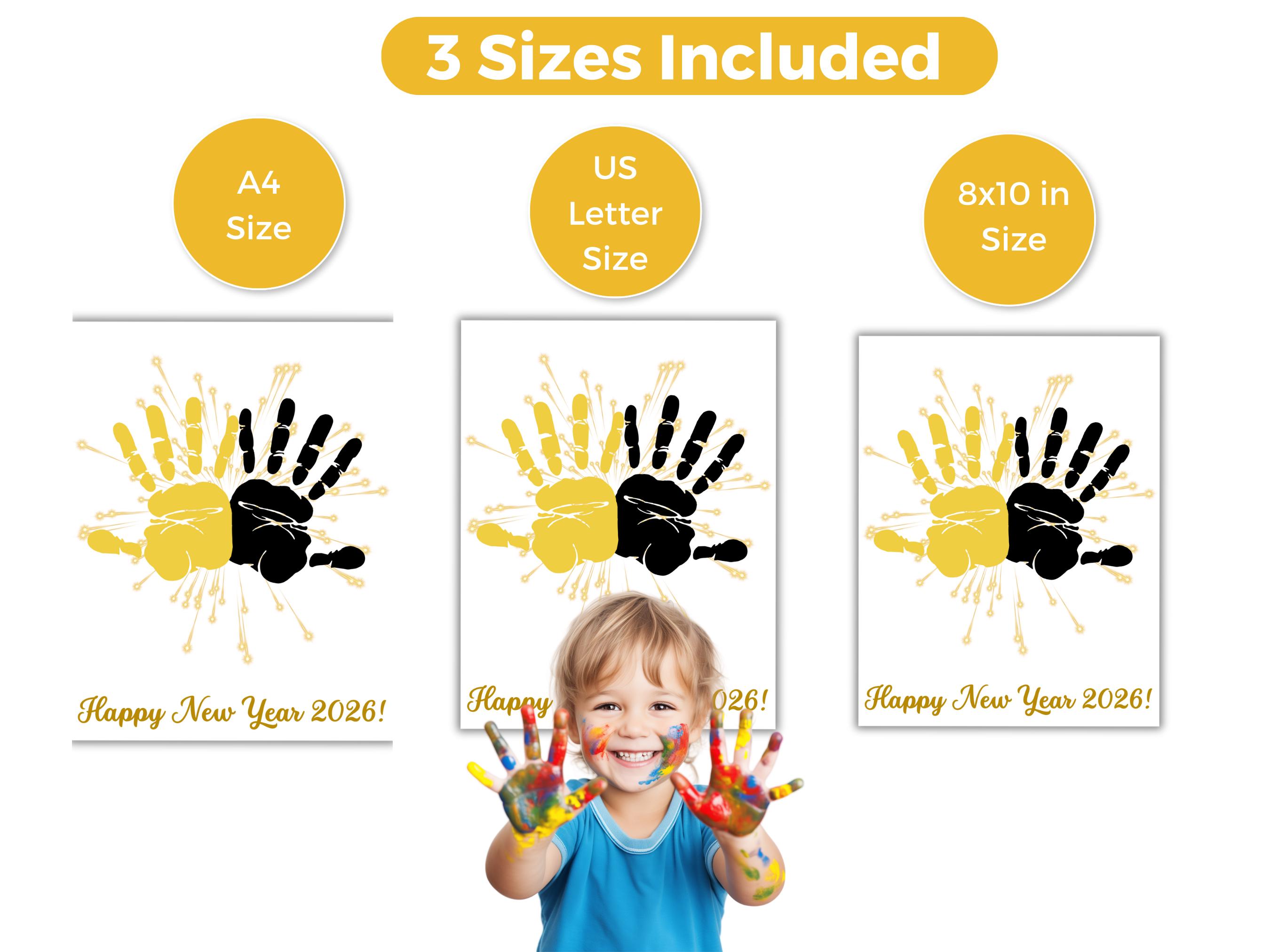 New Years Fireworks Handprint Art, New Years Handprint Craft for ...
