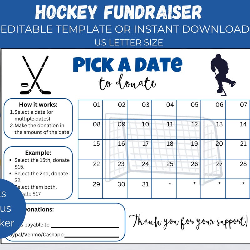 Hockey Sponsor Template - Etsy