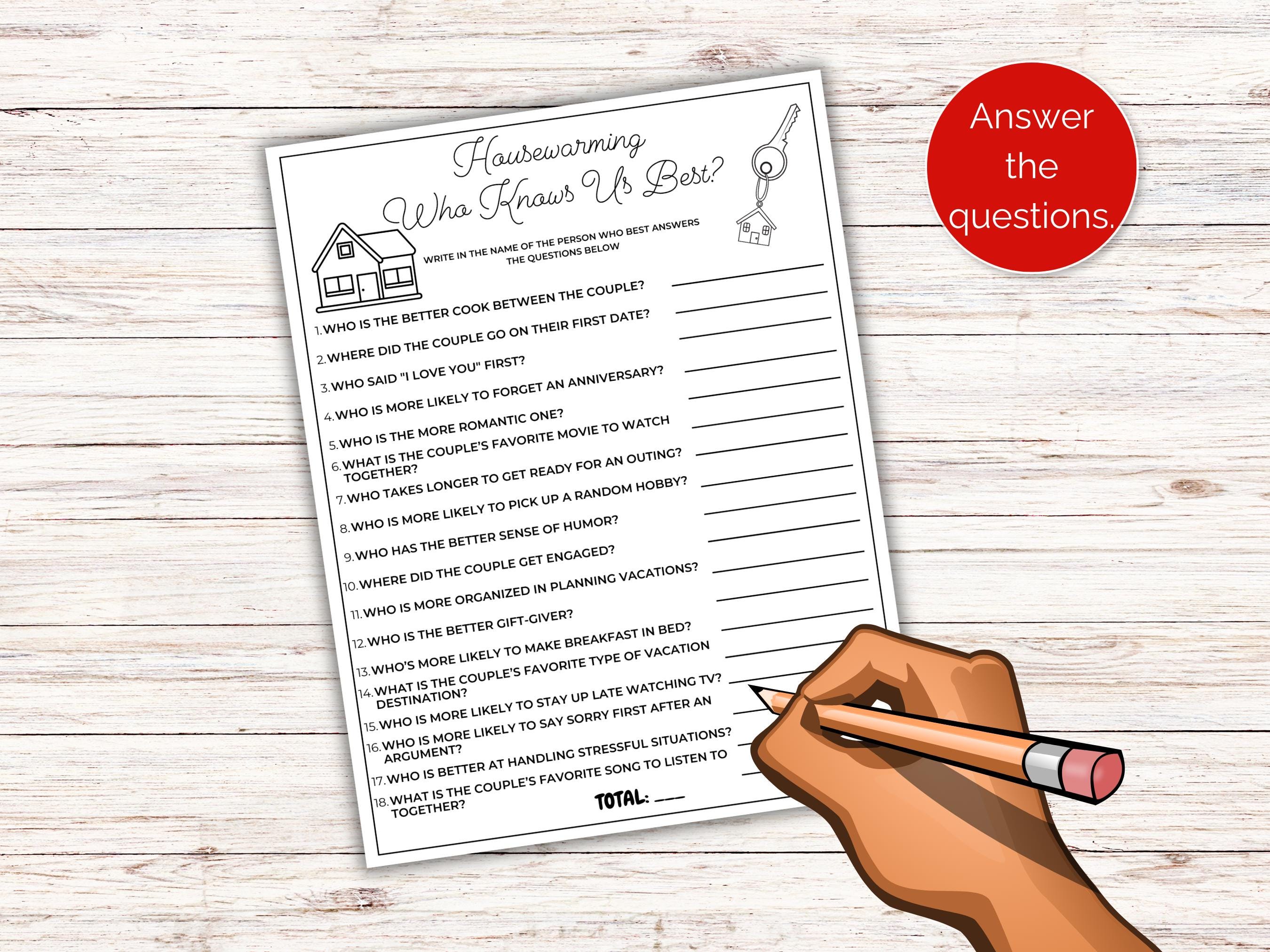 Housewarming Who Knows Us Best Game, Printable Housewarming Party Games ...