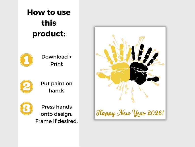New Years Fireworks Handprint Art, New Years Handprint Craft for ...