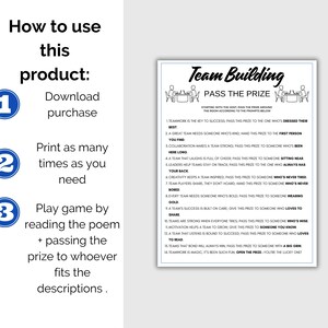 Team Building Pass the Prize, Printable Team Building Pass the Parcel ...
