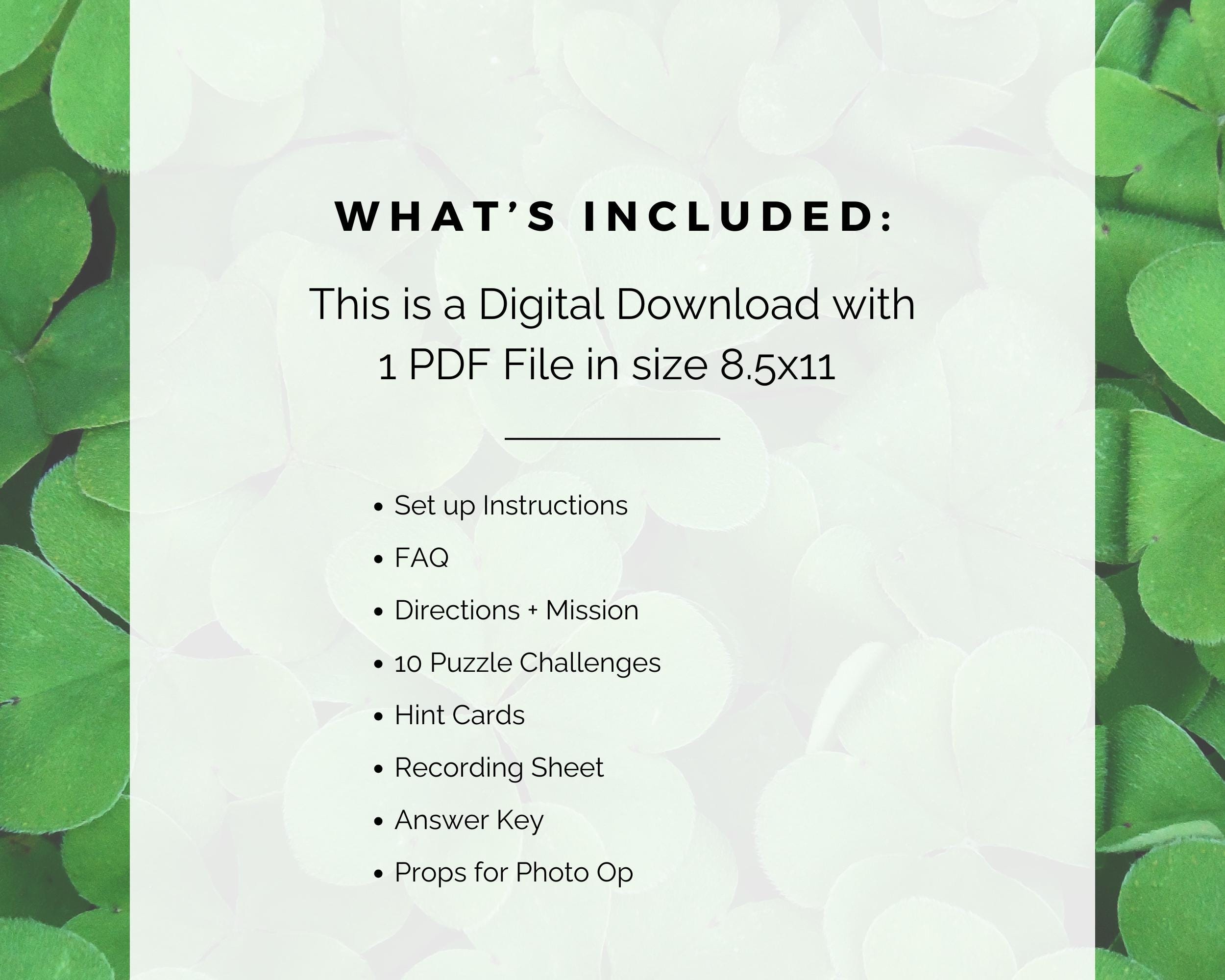 Shamrock Escape Room Game, Printable St. Patricks Day Escape Room Kit ...
