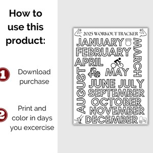 2025 Workout Tracker Coloring Page, Printable Fitness Tracker Coloring ...