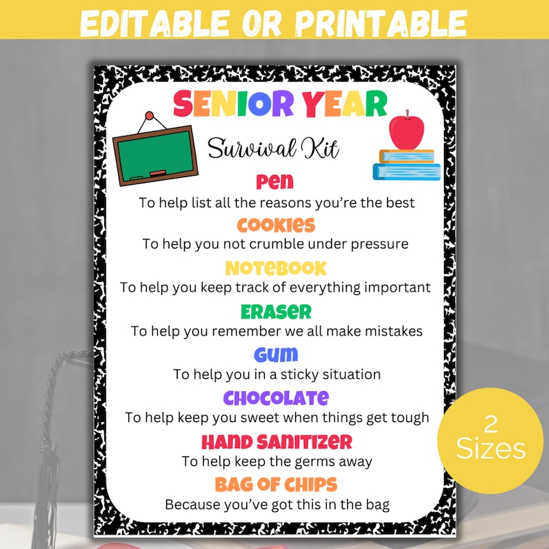 2026 Senior Survival Kit - Etsy