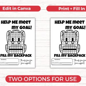 Editable Fill My Backpack Fundraiser Template, School Fundraiser Flyer ...