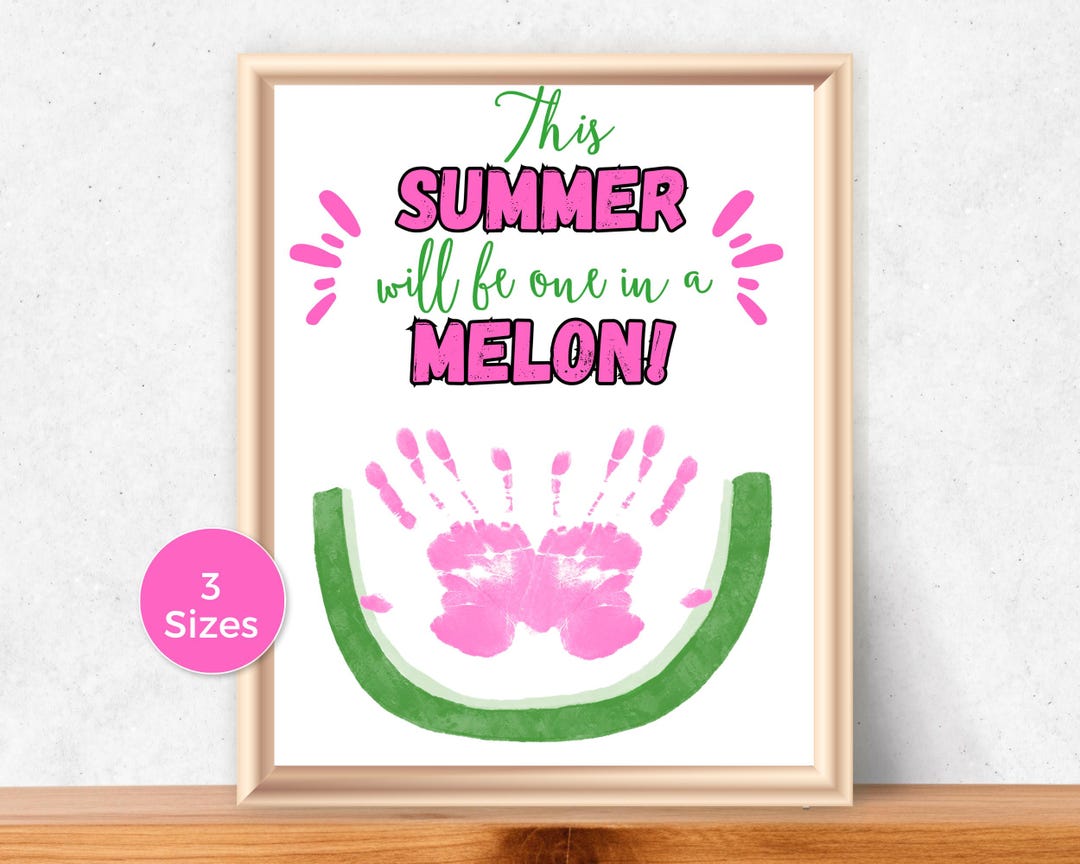 Watermelon Handprint Art, Summer Handprint Craft, Kids Summer Activity ...