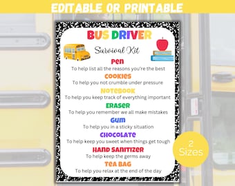 Bus Driver Survival Kit - Etsy