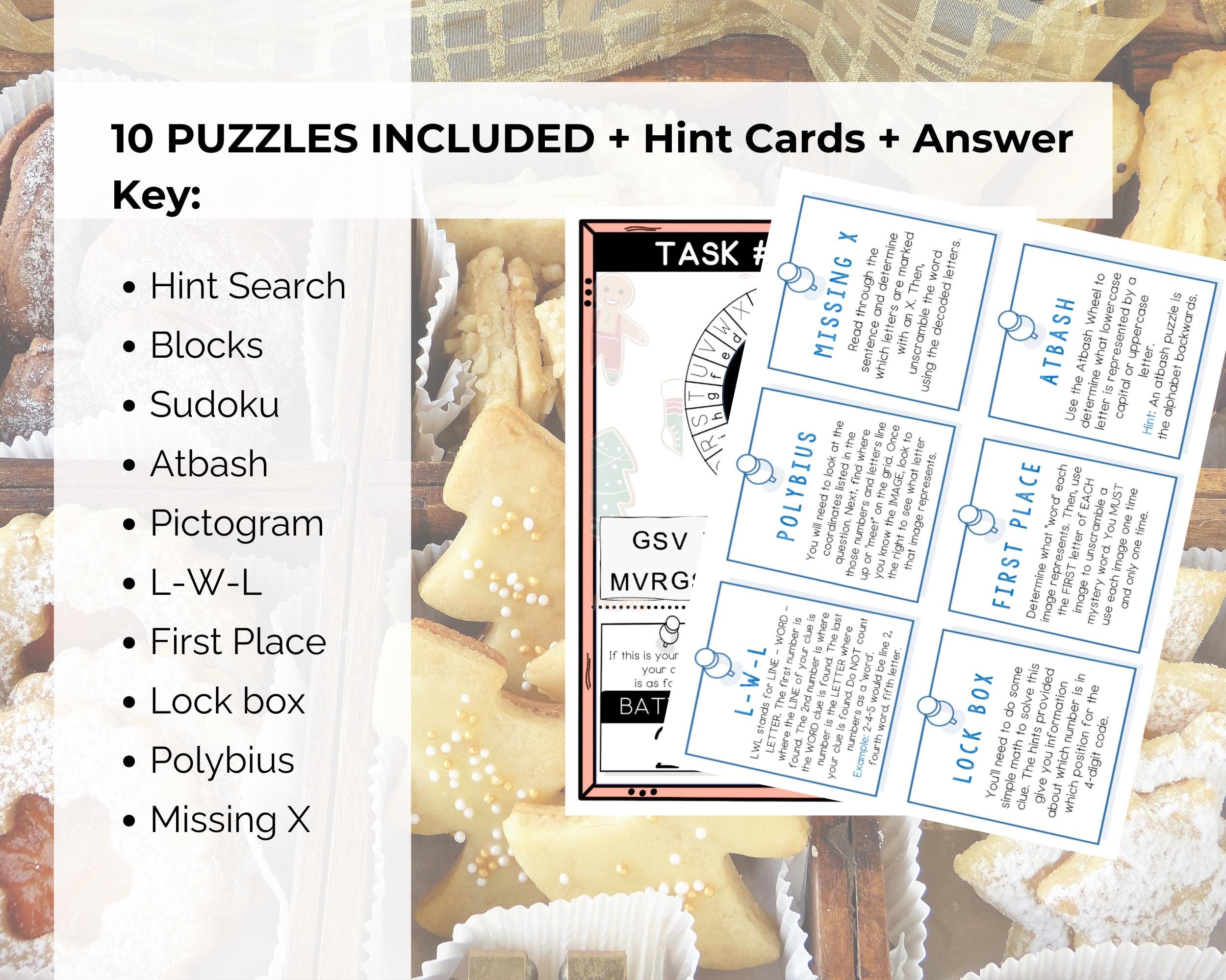 Baking Escape Room Game, Printable Baking Escape Room Kit, DIY Escape ...